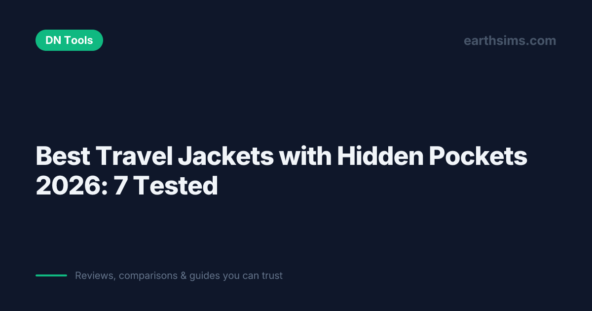 Best Travel Jackets with Hidden Pockets 2026: 7 Tested | Earth SIMs