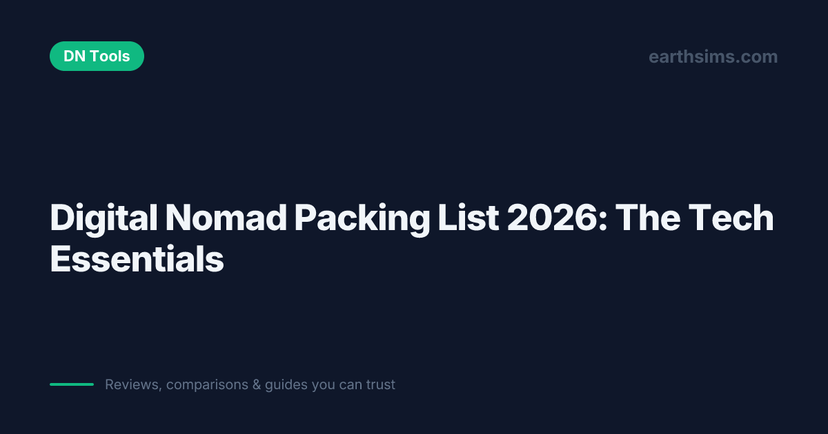 Digital Nomad Packing List 2026: The Tech Essentials | Earth SIMs