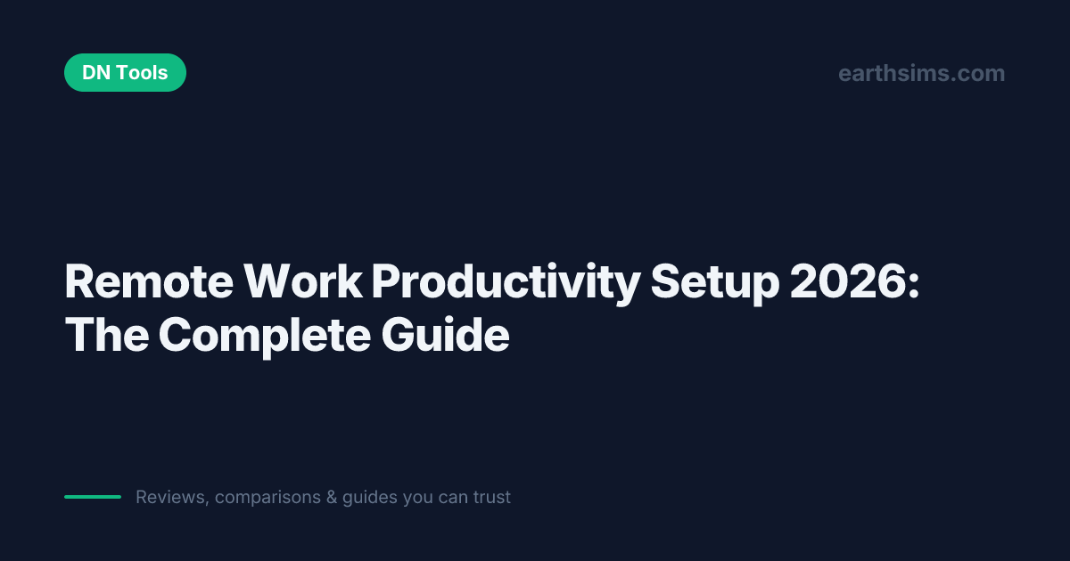Remote Work Productivity Setup 2026: The Complete Guide | Earth SIMs